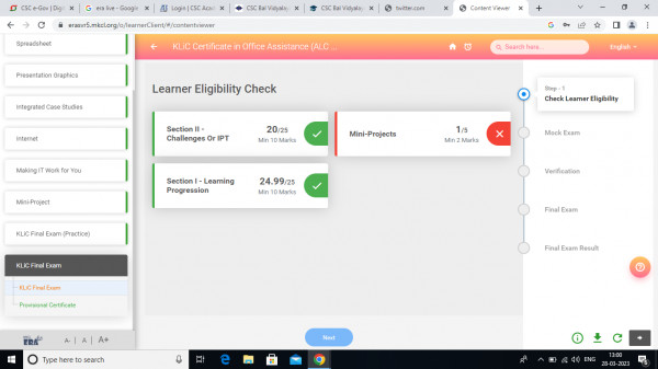 There is a mini project problem in the online era of the KLiC ...